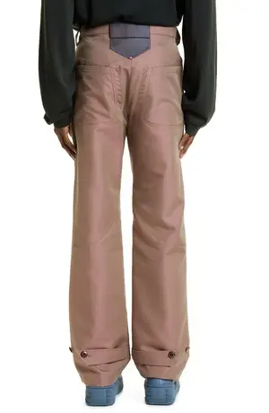 Kiko Kostadinov Mcnamara Uniform Cotton Blend Trousers In Antique
